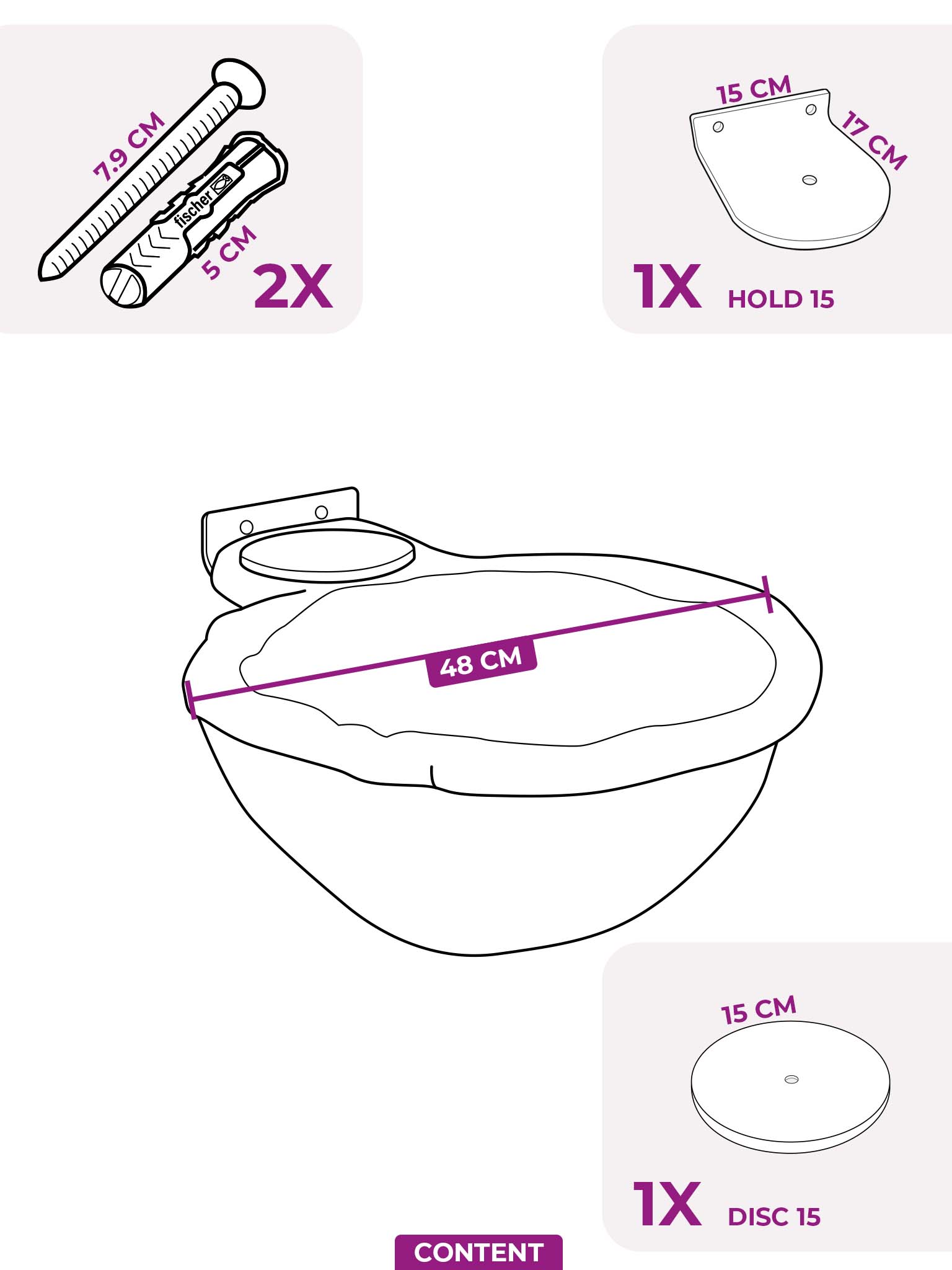 Wandkratzbaum Hang Round 1548 Set - Petrebels