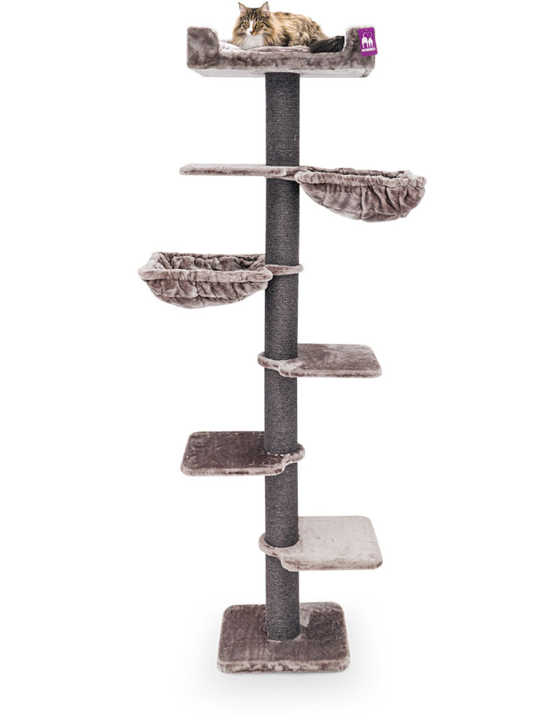 Cat tree Alexis 224 - Cappuccino - 12cm Post - wall mounting - Petrebels