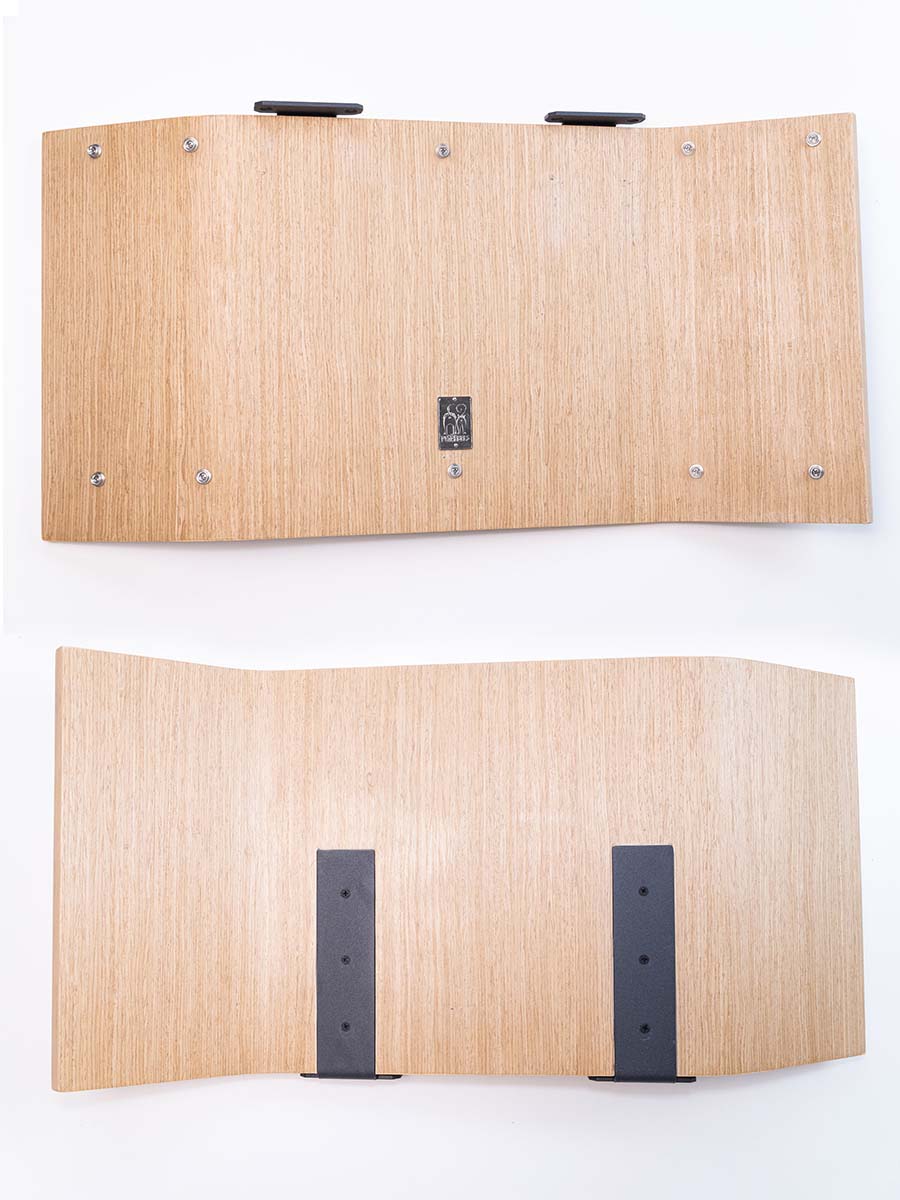 Cat Shelves Wave 70 - Rusty Oak - wall mounting - design - Petrebels