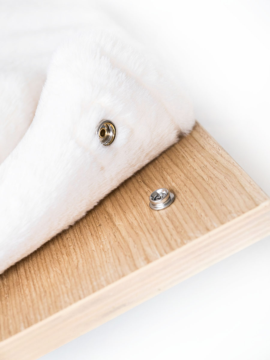 Cat Shelves Wave 70 - Rusty Oak - wall mounting - design - Petrebels