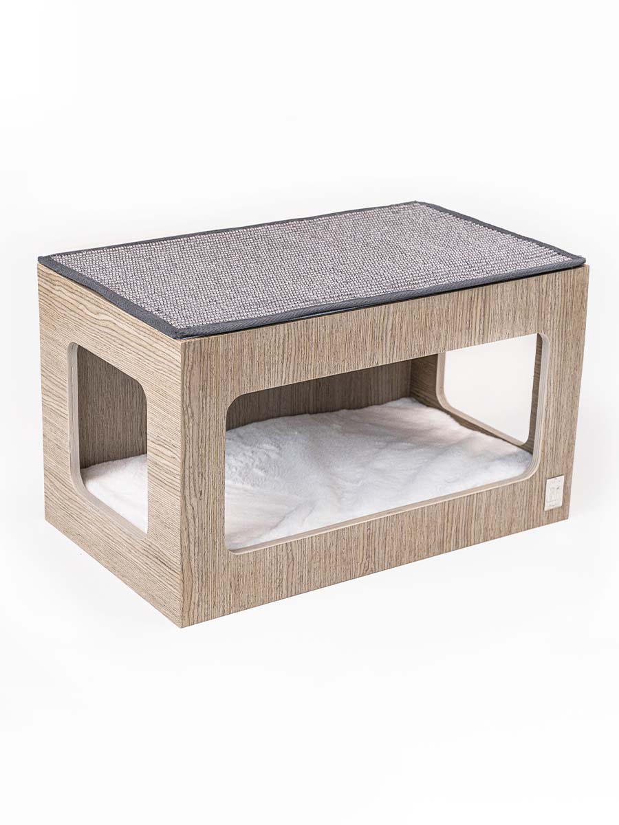 Cat Shelves Box 60 - Old Grey - wall mounting - design - Petrebels