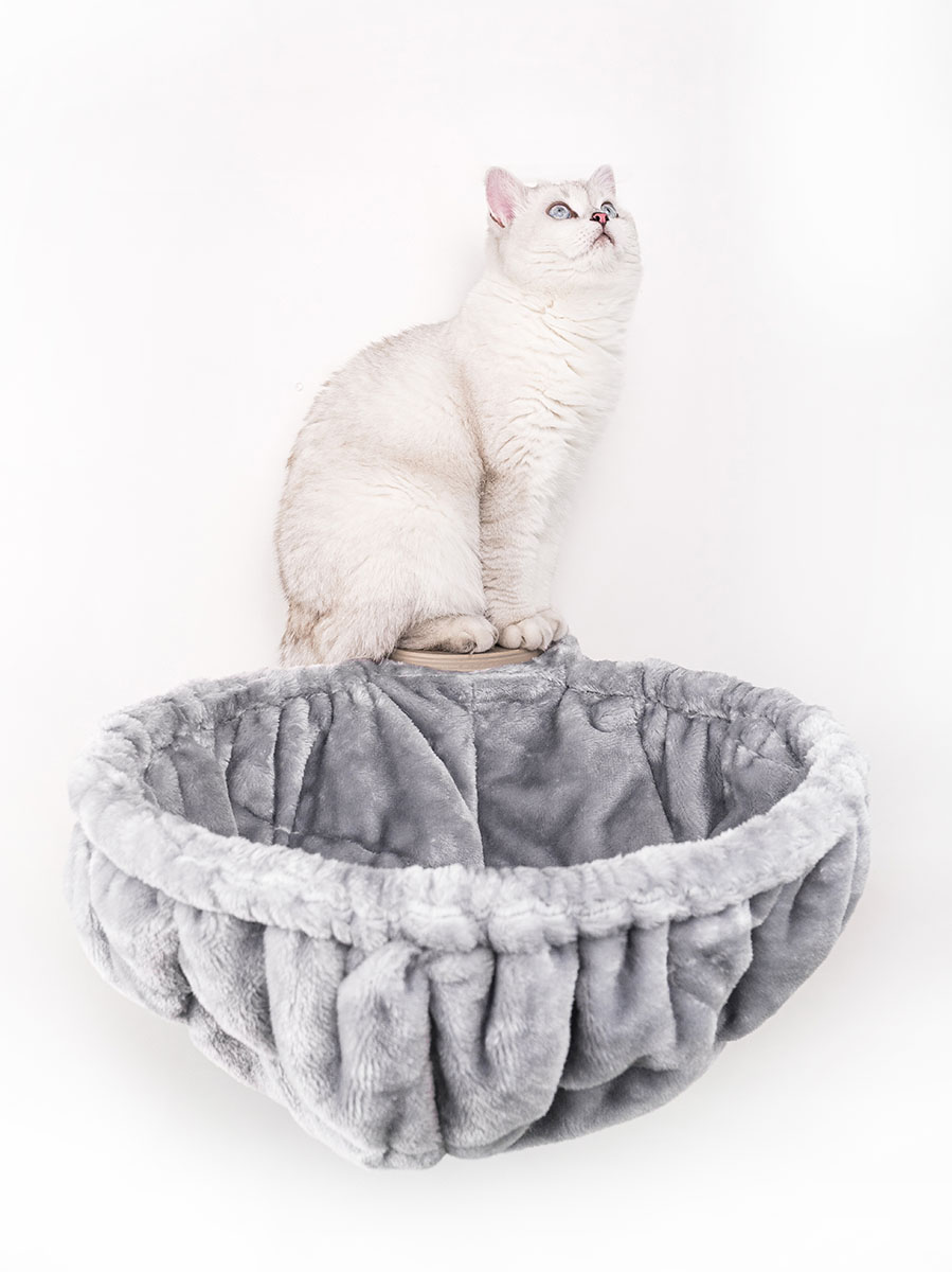 Cat Shelves Hang Round 1548 set - Old Grey - Hamac - washable - Petrebels