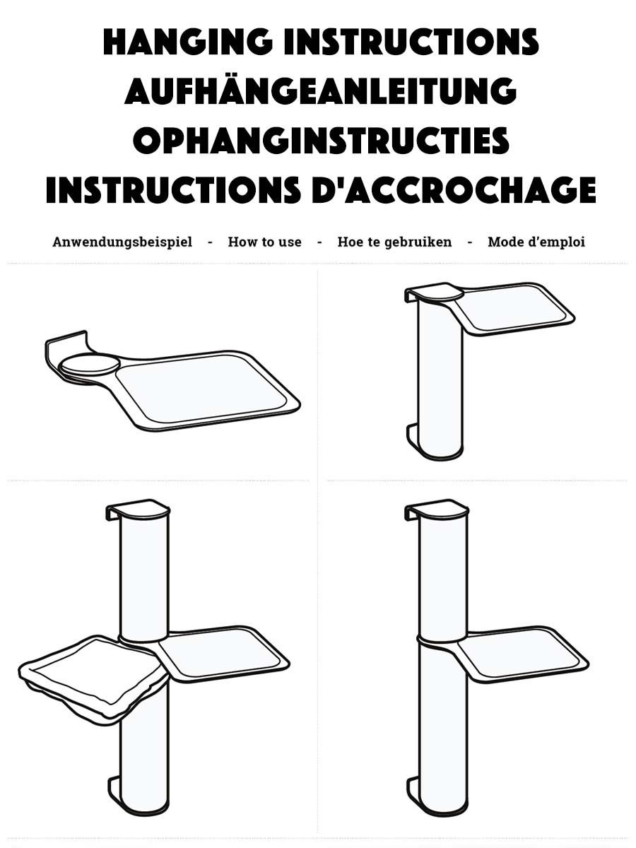 Cat Shelves Level 35 - Rusty Oak - wall mounting - design - Petrebels