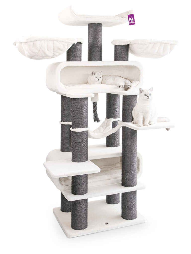 Cat tree Route 210 - Off White - 15cm Post - XXL - for multiple cats ...