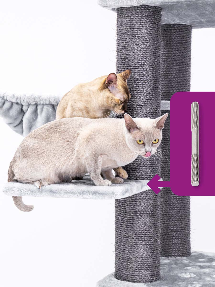 Cat Shelves Connection Screw M10/12cm - Petrebels