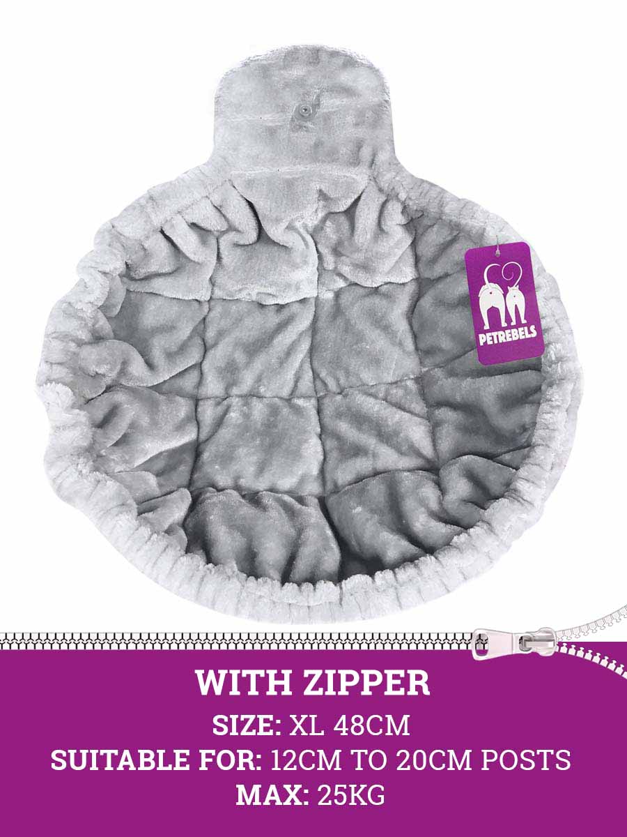 Hammock Sleeper ZIP XL 48cm - Grey - washable - with zipper - Petrebels