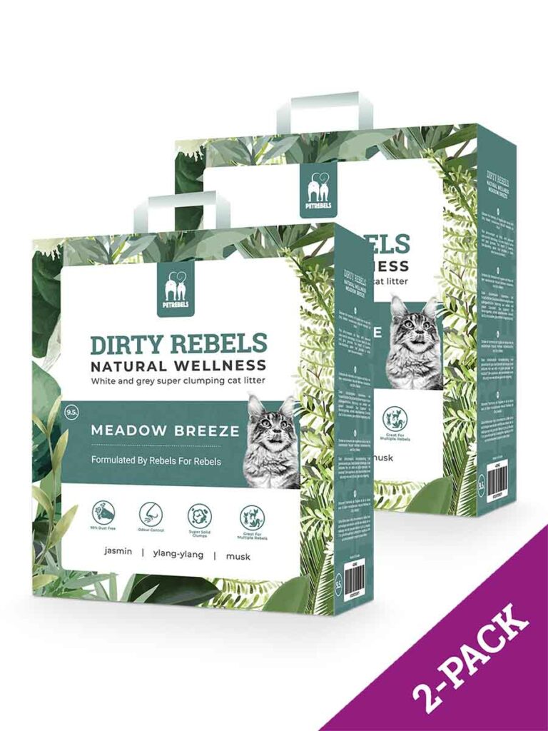 Cat Litter Meadow Breeze - 2-pack - essential oil - Clumping - Petrebels