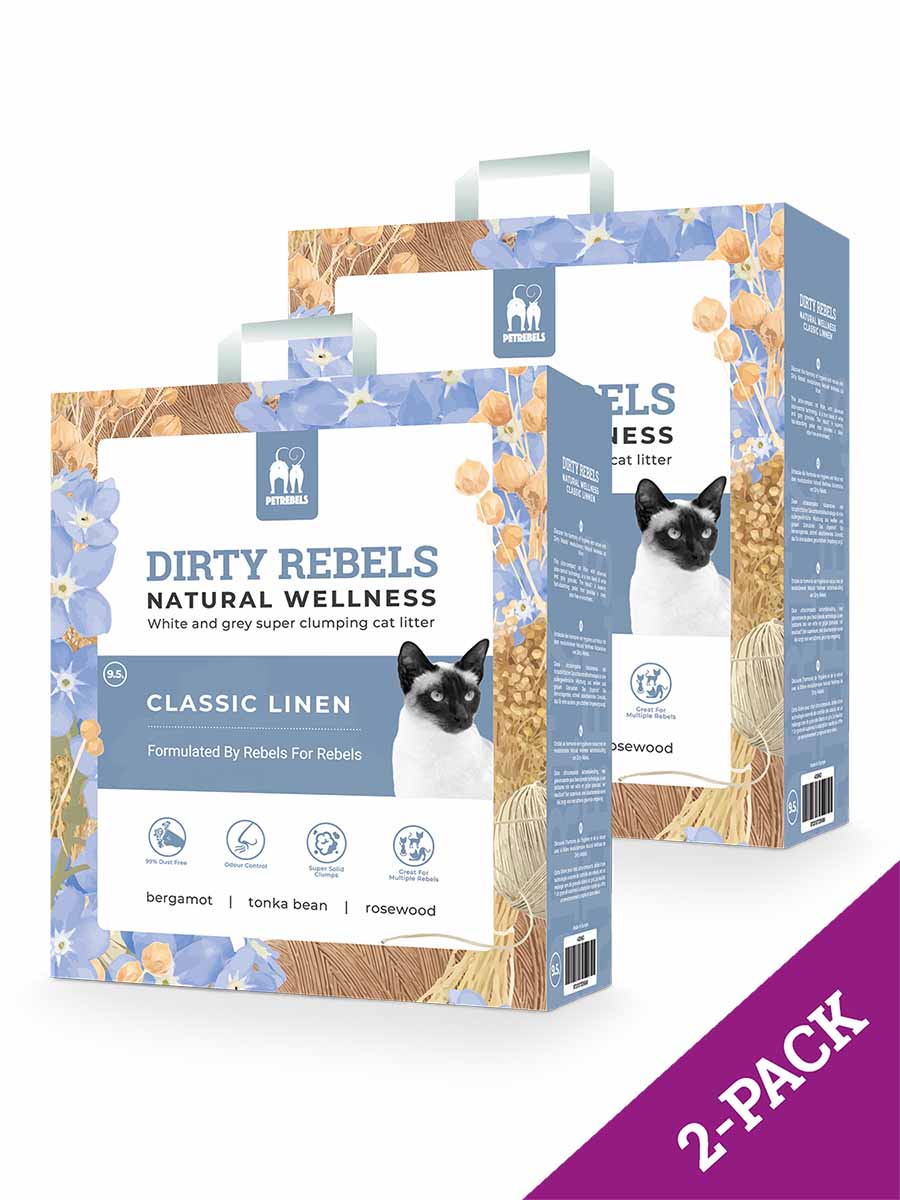 Cat Litter Classic Linen - 2-pack - essential oil - Clumping - Petrebels
