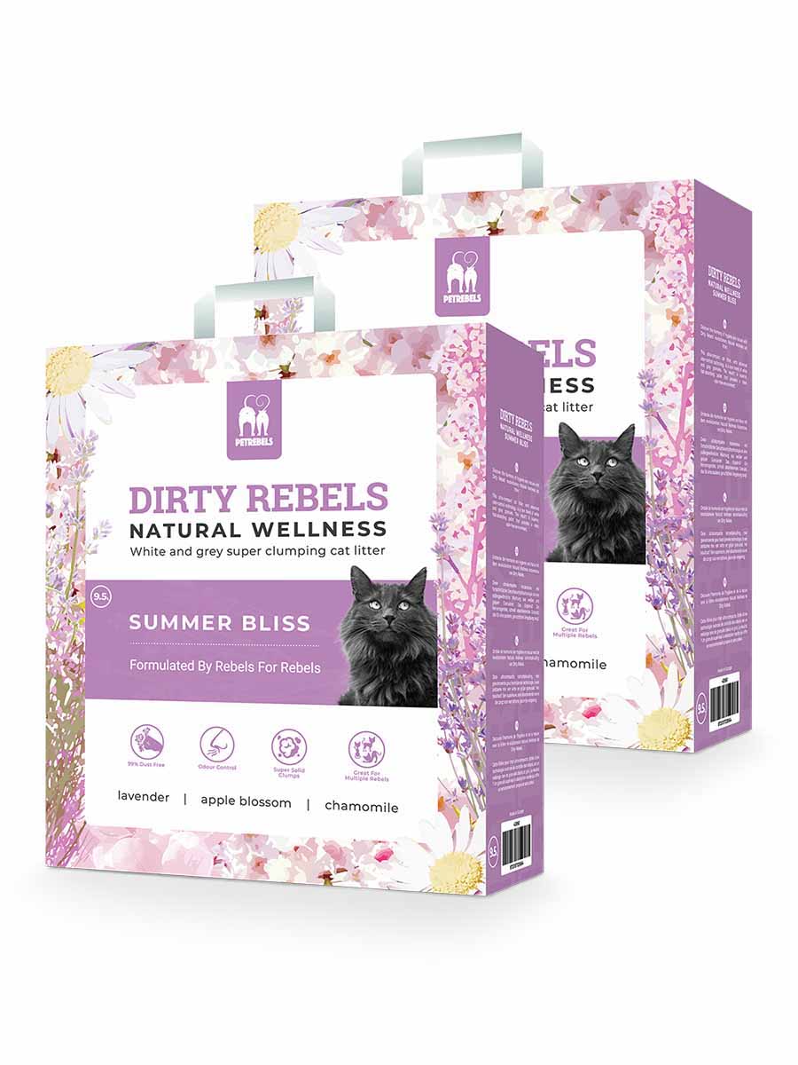 Cat Litter Summer Bliss - 2-pack - essential oil - Clumping - Petrebels