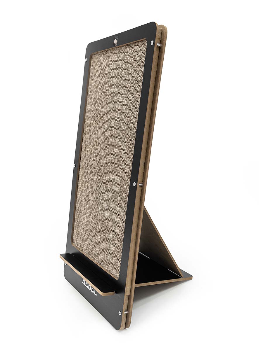 Cardboard cat scratching post Coco 80 - Black - Recycled cardboard ...